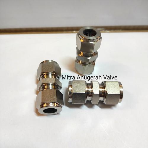 Jual Union Connector Tube SS 316 OD 1/4"inch / Connector Union SS 316 ...