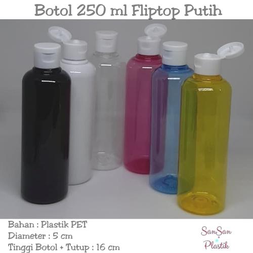 Jual Botol 250ml Fliptop Putih/ Botol Fliptop 250 ml Fliptop Putih ...