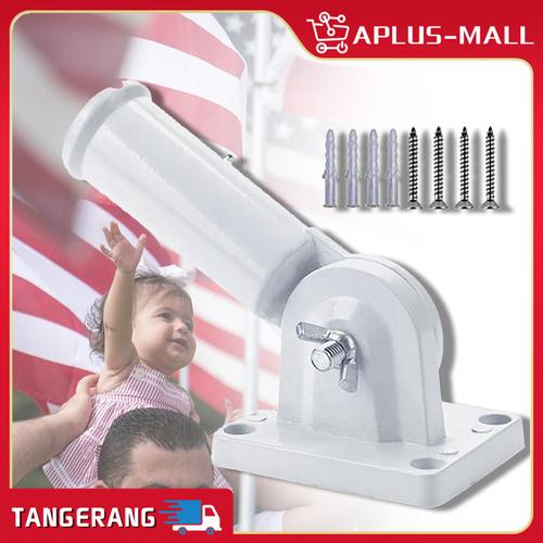 Jual Pemegang Tiang Bendera Dinding 180 Derajat Braket Sudut Tiang ...