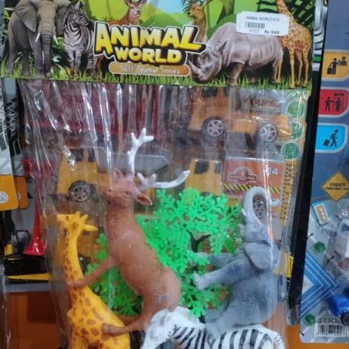 Jual Mainan Anak Animal World Hewan Miniatur Gajah Zebra - Kota Bandung ...