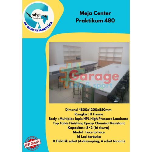 Jual Meja Praktik Laboratorium Sekolah - Meja Center Praktikum 480 ...