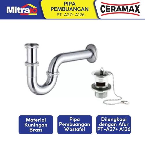 Jual Ceramax P-Trap Pipa Pembuangan Wastafel Dengan Afur Rantai PT-A27 ...