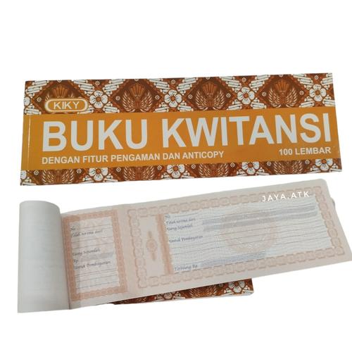 Jual BUKU KWITANSI BESAR KIKY 100 LBR ANTICOPY KUITANSI JUMBO 29X9,5CM ...