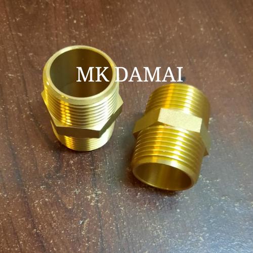 Jual Doubel nepel kuningan 1/2"inch / Double nepple / Double Nipple ...