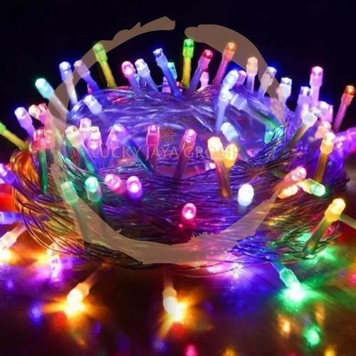 Jual PAKET lampu Natal LED tumbler 30 meter 300 led warna warni(rainbow ...