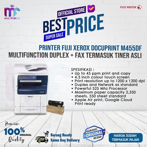 Promo Printer FUJI XEROX DocuPrint M455DF Multifunction Duplex + Fax ...