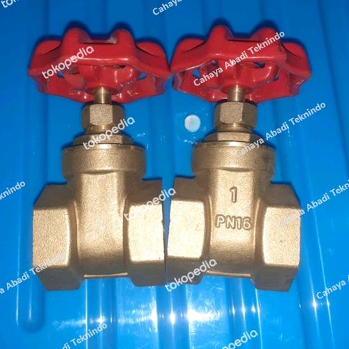 Jual Gate valve kuningan Pn16 drat 1"inch / Gate valve brass PN16 DN25 ...