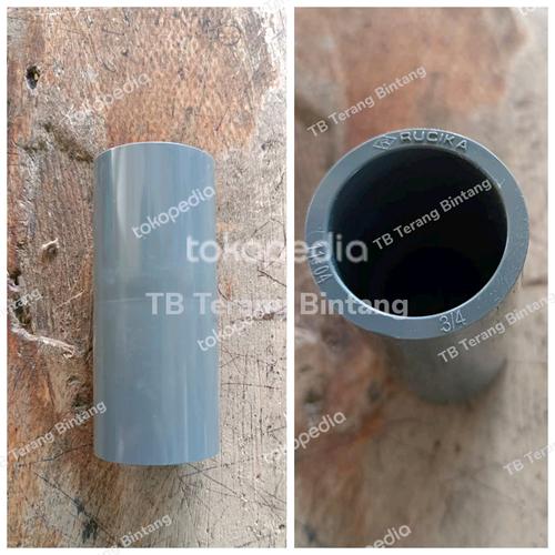 Jual Sock Polos Lurus 3/4" Inch Rucika Sambungan Sok Pipa PVC - Kota ...