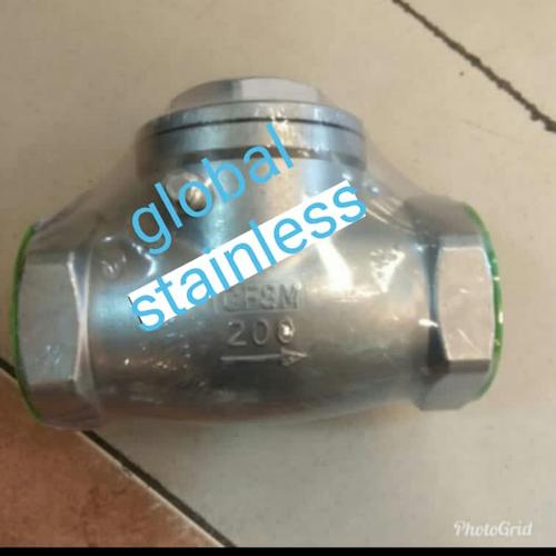 Jual check valve Stainless drat ukuran 4"inch swing Check valve ss316 ...