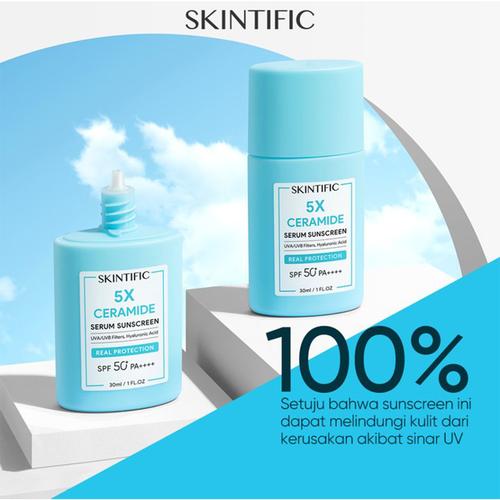 Promo FLASH SKINTIFIC 5X Ceramide Serum Sunscreen SPF50 PA++++Sunblock ...