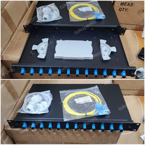 Jual otb rack 12 core / 24 core SC lengkap Sliding Hitam - 12core ...