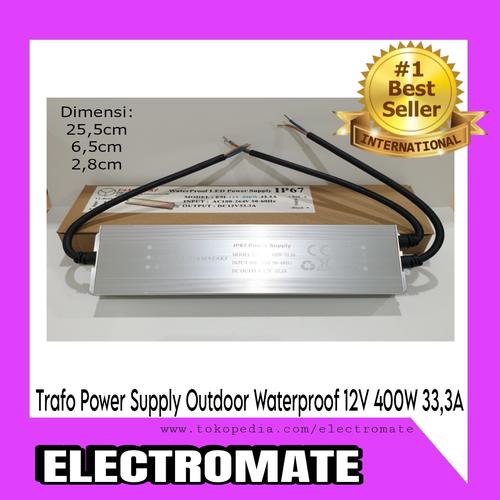 Jual Trafo Power Supply Outdoor Waterproof 12V 400W 33,3A / GARANSI 1 ...