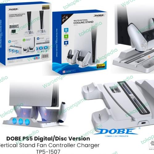 Jual DOBE PS5 Cooling Fan Charging Stand 2in1 Dualsense Charger TP5 ...