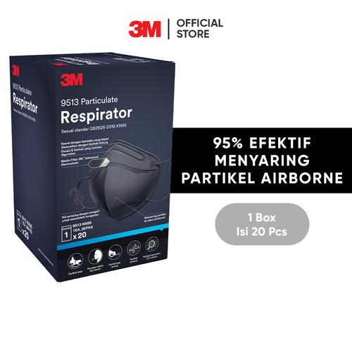 Jual Nexcare 3M Masker 9513 Particulate Respirator KN95 Hitam - BOX ...