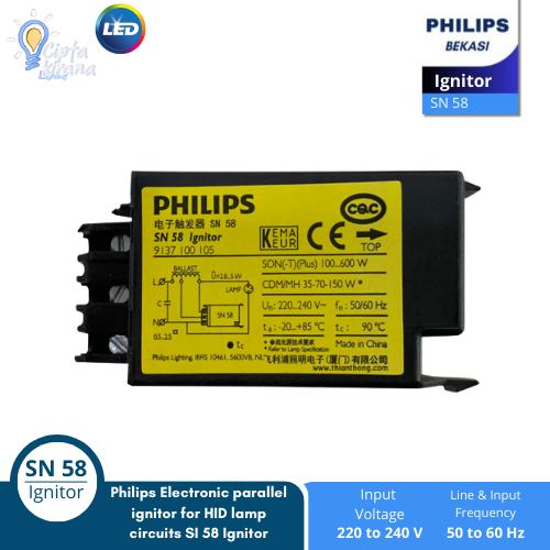 Jual Philips Electronic parallel ignitor for HID lamp circuits SN 58 ...