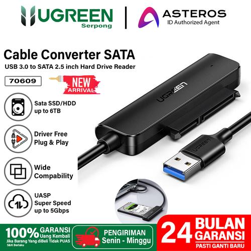 Jual UGREEN Kabel USB 3.0 to Sata 2.5 inch SSD HDD Converter 70609 - USB-C to Sata - Kab ...
