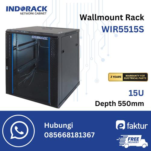 Jual Wallmount INDORACK WIR5515S Rack Server 15U Depth 550MM Glass Door ...
