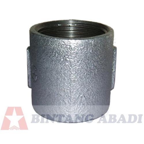 Jual Socket Pipa Air Ledeng 1/2" Besi Galvanis Sambungan Lurus Drat ...