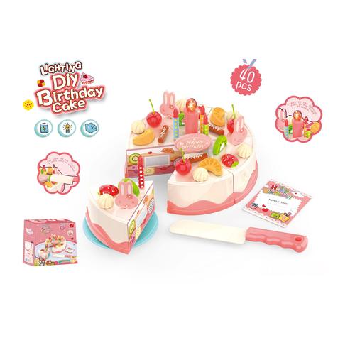 Promo Mainan Anak Birthday Cake 40pcs HW20013880/Mainan Kue Ulang Tahun ...