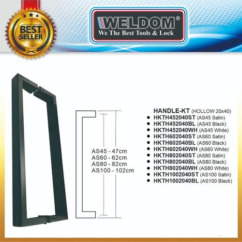 Jual Pull Handle Pintu Stainless Steel Siku As 60 cm Matte Black/ White ...