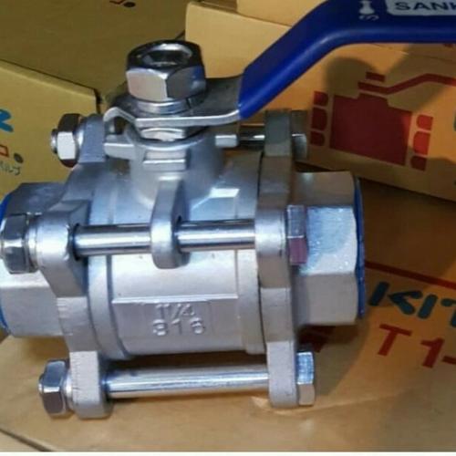 Jual Stop Kran 4 inch 3pc body SS 316 Ball Valve 4 inch 3pc body Sankyo ...