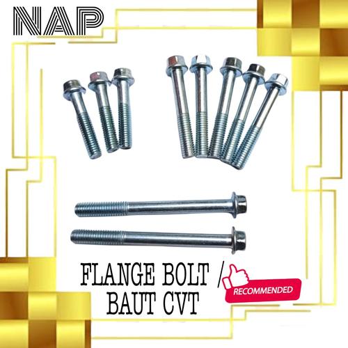 Jual Baut Mur CVT motor m6 x 100 Kunci 8 Flange Bolt Blok Mesin Motor Putih - Kota Bekasi ...