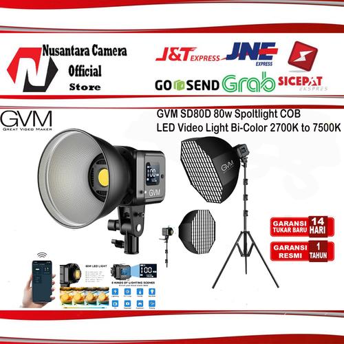 Jual GVM SD80D 80w Spoltlight COB LED Video Light Bi-Color 2700K to ...
