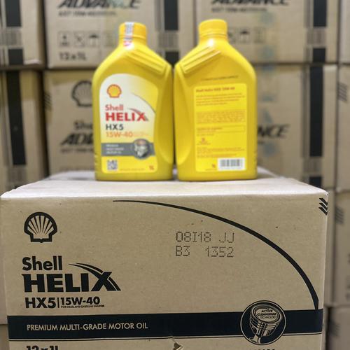 Jual Oli Shell Helix HX5 15W 40 per dus 1Liter x 12 botol - Jakarta ...