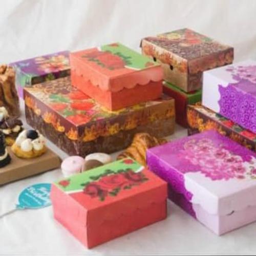 Jual [100 lbr] Kardus R10K Cetak Motif Lunch Box Kemasan Makanan - Kota ...