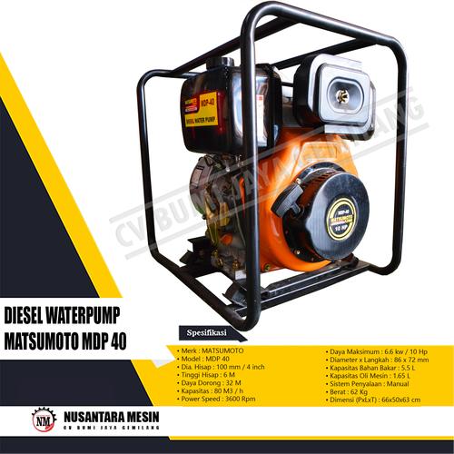 Jual POMPA AIR DIESEL MATSUMOTO MDP 40 - Kota Surabaya - CV BUMI JAYA ...