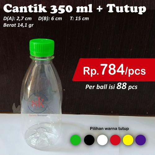 Jual Botol Cantik Botol Minuman Jus 350 ml + Tutup Segel Long Neck ...