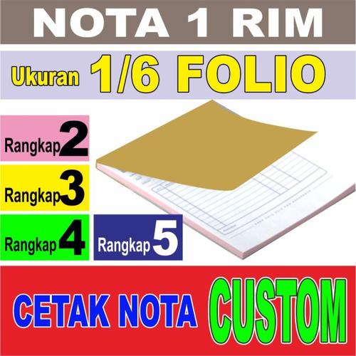 Jual cetak NOTA 1/8 FOLIO 1 rim custom - FULL COLOR - Kota Tangerang ...