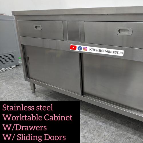 Jual Work Table Cabinet w/roda PU W/drawers dim.150x80x70cm - Kab ...