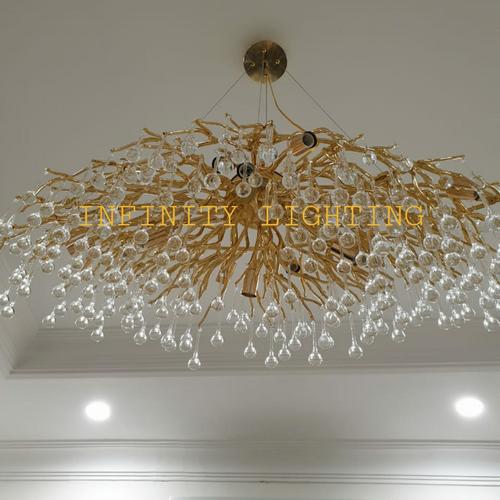 Jual LAMPU GANTUNG RANTING AKAR MINIMALIS GOLD 200 CM - Jakarta Pusat ...