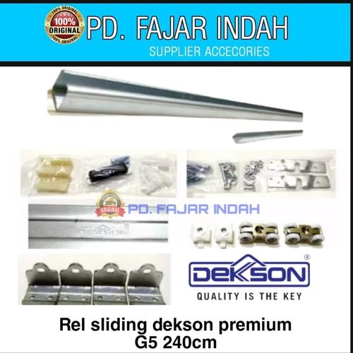 Jual REL PINTU SLIDING DEKSON G5 240CM REL PINTU GESER / GANTUNG DEKSON ...