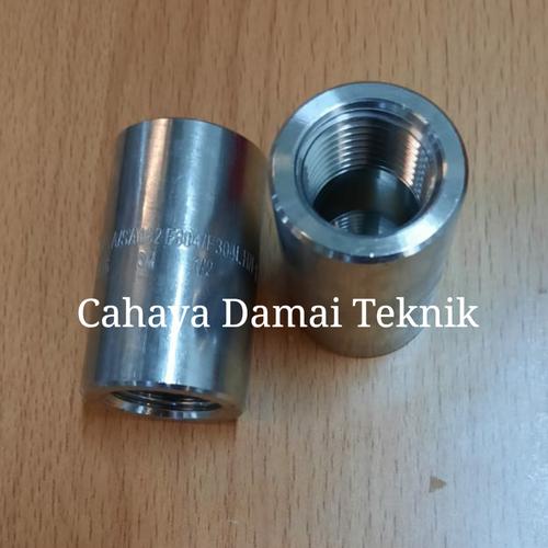 Jual Socket SS304 class 3000 NPT 1/2" - Sock drat dalam #3000 Stainless ...