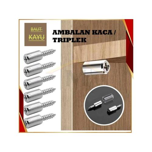Jual Baut Ambalan Kayu Besi Bulat Sekrup Siku Penyangga Rak Lemari cablock - 50pcs - Kab ...