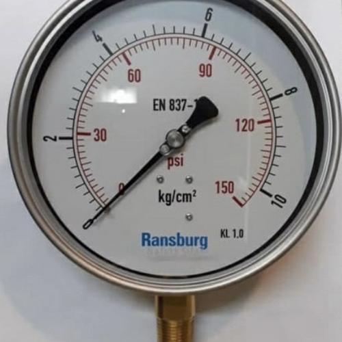 Jual pressure gauge / manometer 6" inch 16 bar (kg/cm2) ransburg ...
