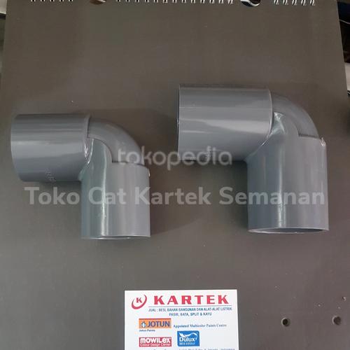 Jual Knee L Pipa PVC 3 inch AW Rucika Wavin Belok 90 derajat 2inch AW ...