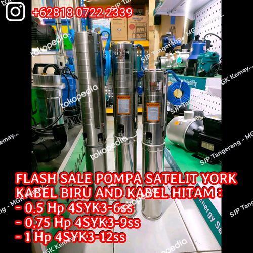 Jual SIAPA CEPAT DIA DAPET POMPA SATELIT 4SYK3-6ss YORK 0.5Hp KABEL ...