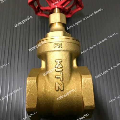 Jual gate valve KITZ 1-1/2" inch kuningan 1,5 inchi ORIGINAL - Jakarta Barat - Asia Logam_NEW ...