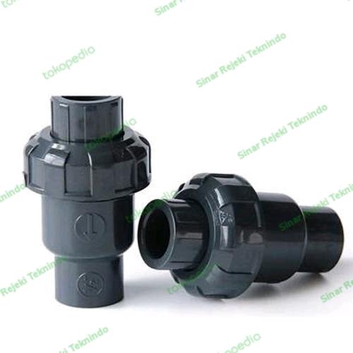 Jual Ball Check Valve PVC 2" inch - True Union Ball Valve Single PVC ...