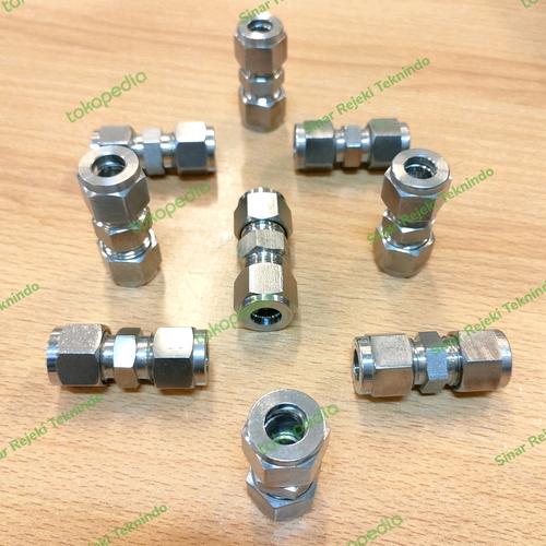 Jual Union Connector tube SS316 Od 1/2" inch / Union conn Stainless 316 ...