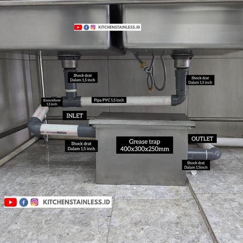 Jual Grease Trap Stainless Steel/Penyaring perangkap Lemak minyak Sink ...