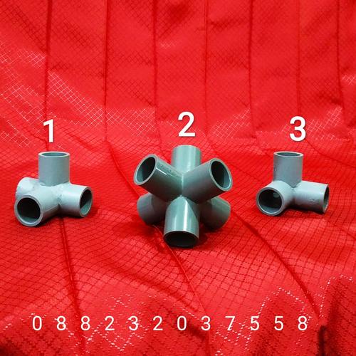 Jual sambungan pipa konektor pvc 3 way 4 way 5 way 6 way, ukuran 3 ...