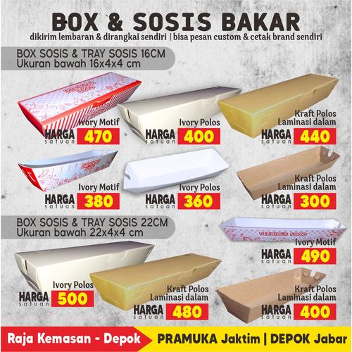 Jual BOX SOSIS BAKAR, TRAY SOSIS BAKAR - Tray 16 Kraft - Kota Depok ...