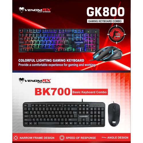 Jual Keyboard dan Mouse Combo VenomRX BK700 - USB Keyboard mouse VenomRX - Jakarta Pusat ...
