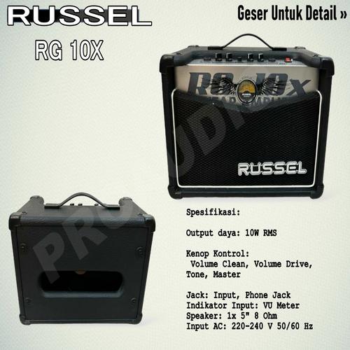 Jual Amplifier Guitar Russel RG 10X RG10X RG 10X Ampli Gitar 5 Inch 10 ...