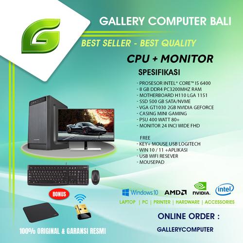 Jual ( cpu dan monitor ) komputer pc rakitan intel core i5 gen6-vga ...