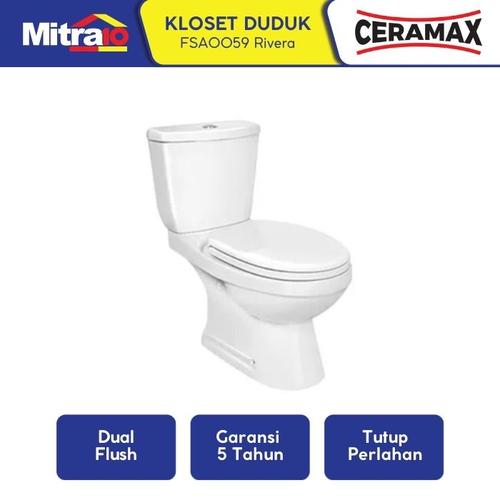 Promo Ceramax Closet Duduk Dua Bagian Rivera FSA0059 Putih Cicil 0% 3x - Jakarta Pusat - Mitra10 ...